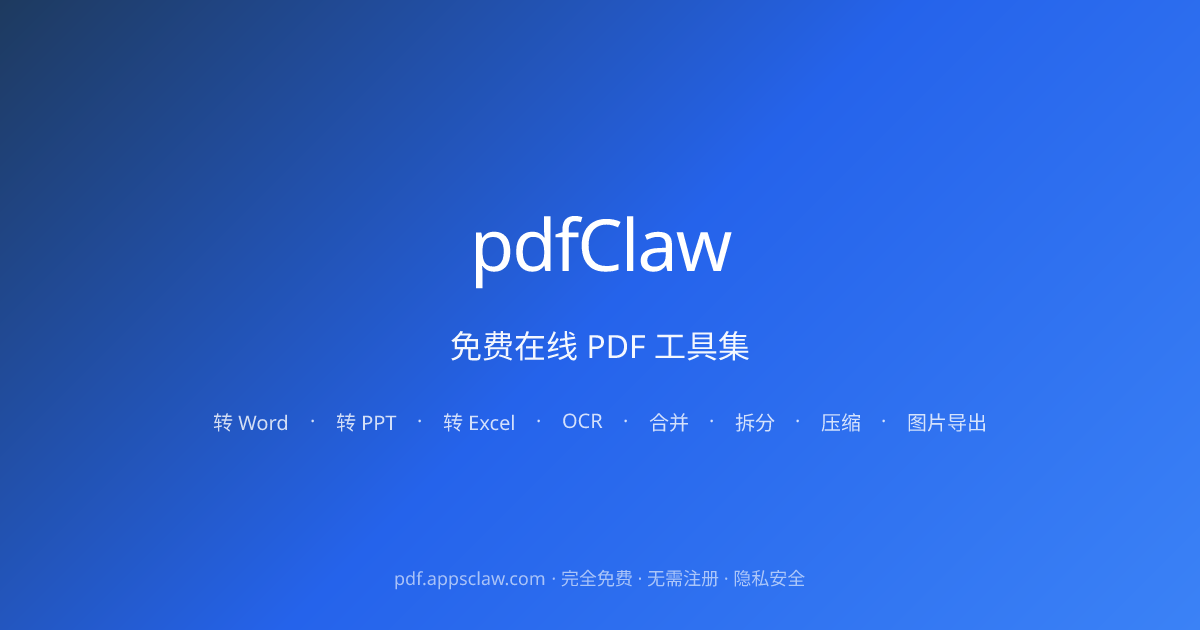 Best Free Online PDF Tools 2026 — Tested, No Signup Required | pdfClaw